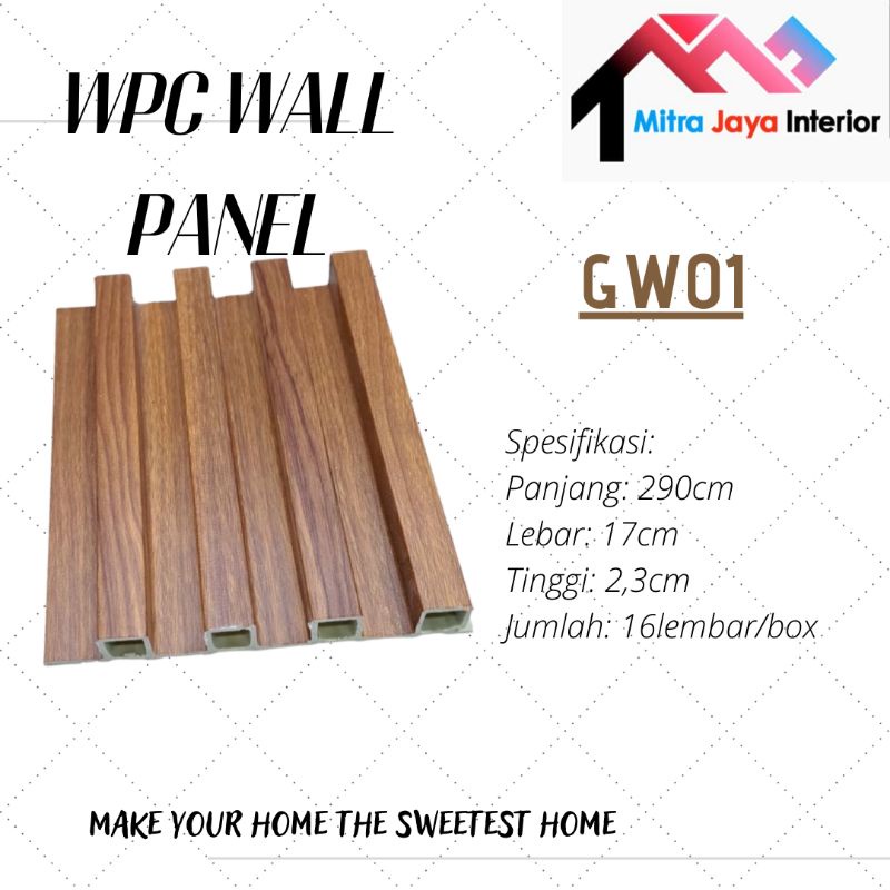 Jual WPC Wall Panel GW-01 Partisi dinding/batang | Shopee Indonesia