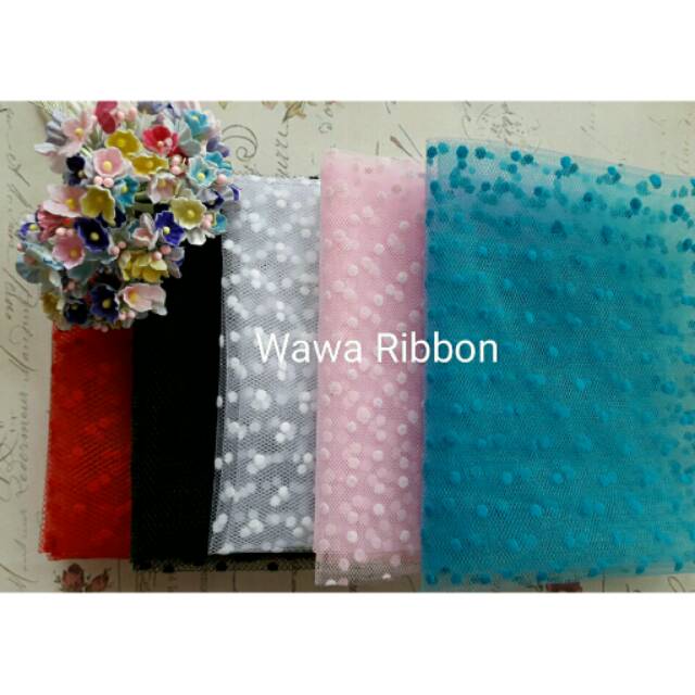 Jual Kain tile polkadot meteran | Shopee Indonesia