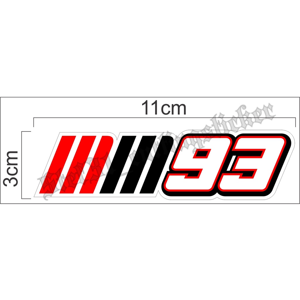 Jual sticker printing MM93, marques 93 | Shopee Indonesia