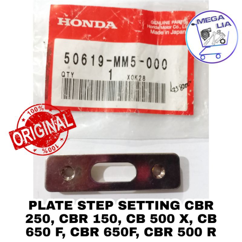 Jual Plate Step Setting CBR 250, CBR 150, CB 500 X, CB 650 F, CBR 500 R 100% ORI HONDA 50619-MM5 ...