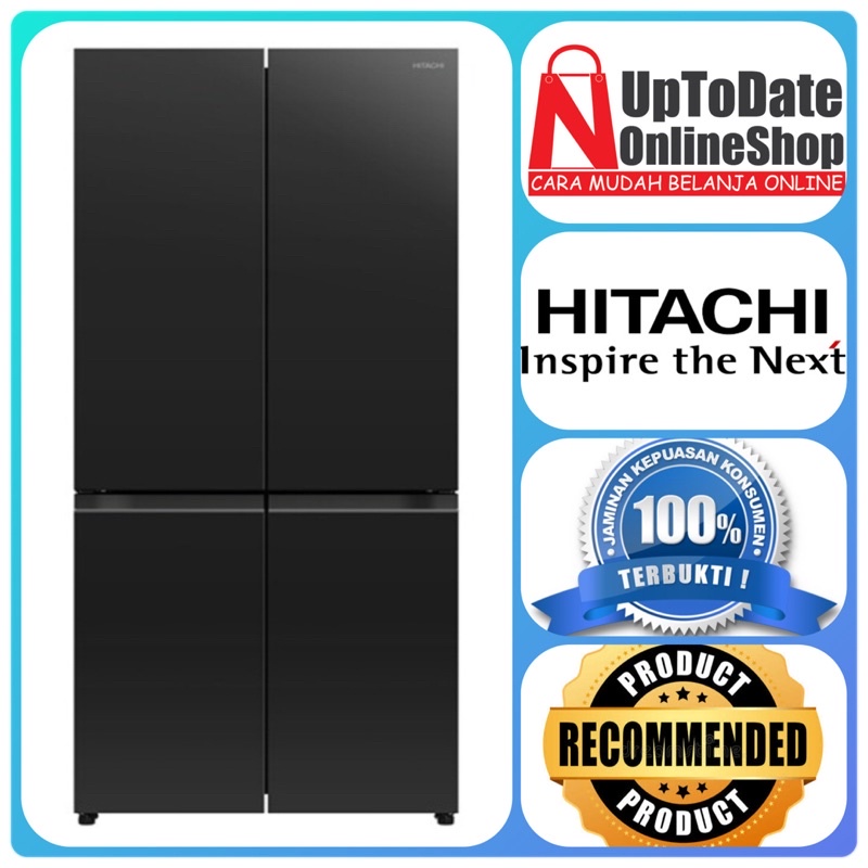 Jual KULKAS SIDE BY SIDE 4 PINTU HITACHI R-WB640PGD1-GCK INVERTER GLASS DOOR DUAL FAN COOLING ...