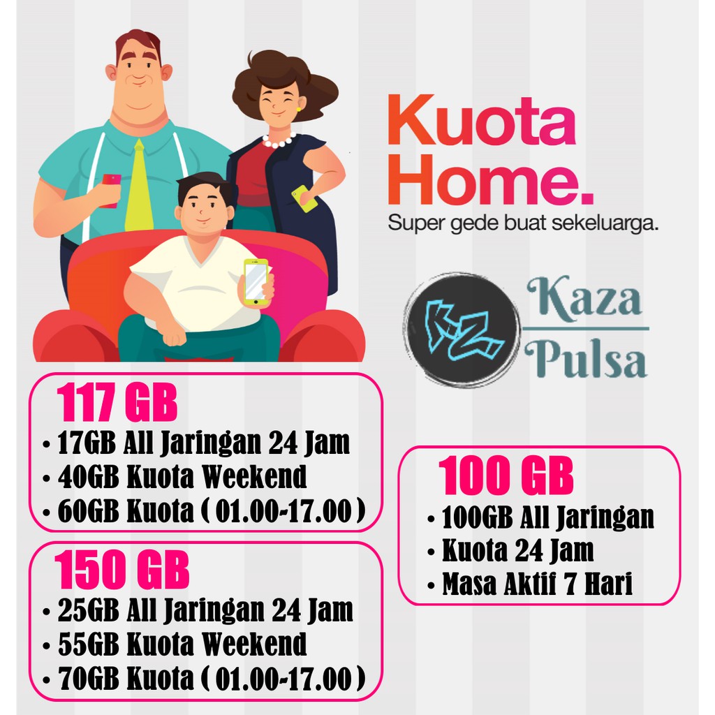 Jual Paket Kuota 3 Tri Home 100GB 117GB 150GB Three 33GB Jumbo 24GB ...