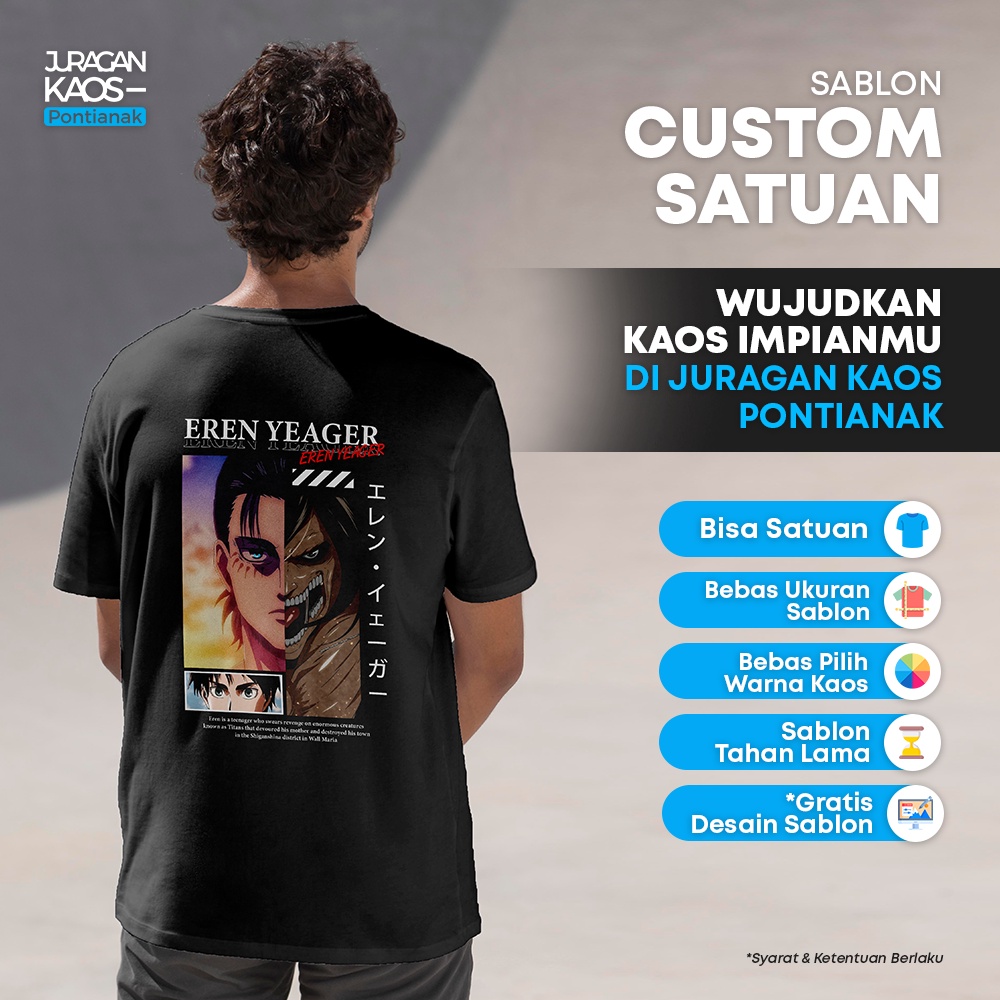 Jual Kaos Sablon Custom Satuan Bebas Desain 100% PREMIUM | Shopee Indonesia