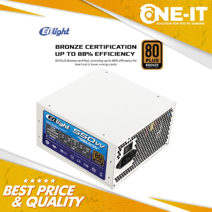 Jual PSU ENLIGHT 550W WHITE MASTER MODULAR 80 PLUS BRONZE | Shopee ...