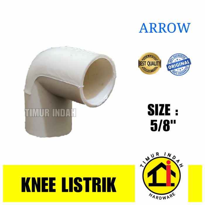 Jual Elbow Knee listrik 5/8" - ARROW ( PUTIH ) | Shopee Indonesia