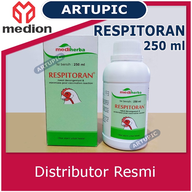 Jual Respitoran 250 ml Obat Pernafasan Pernapasan Infeksi Hewan Ayam ...