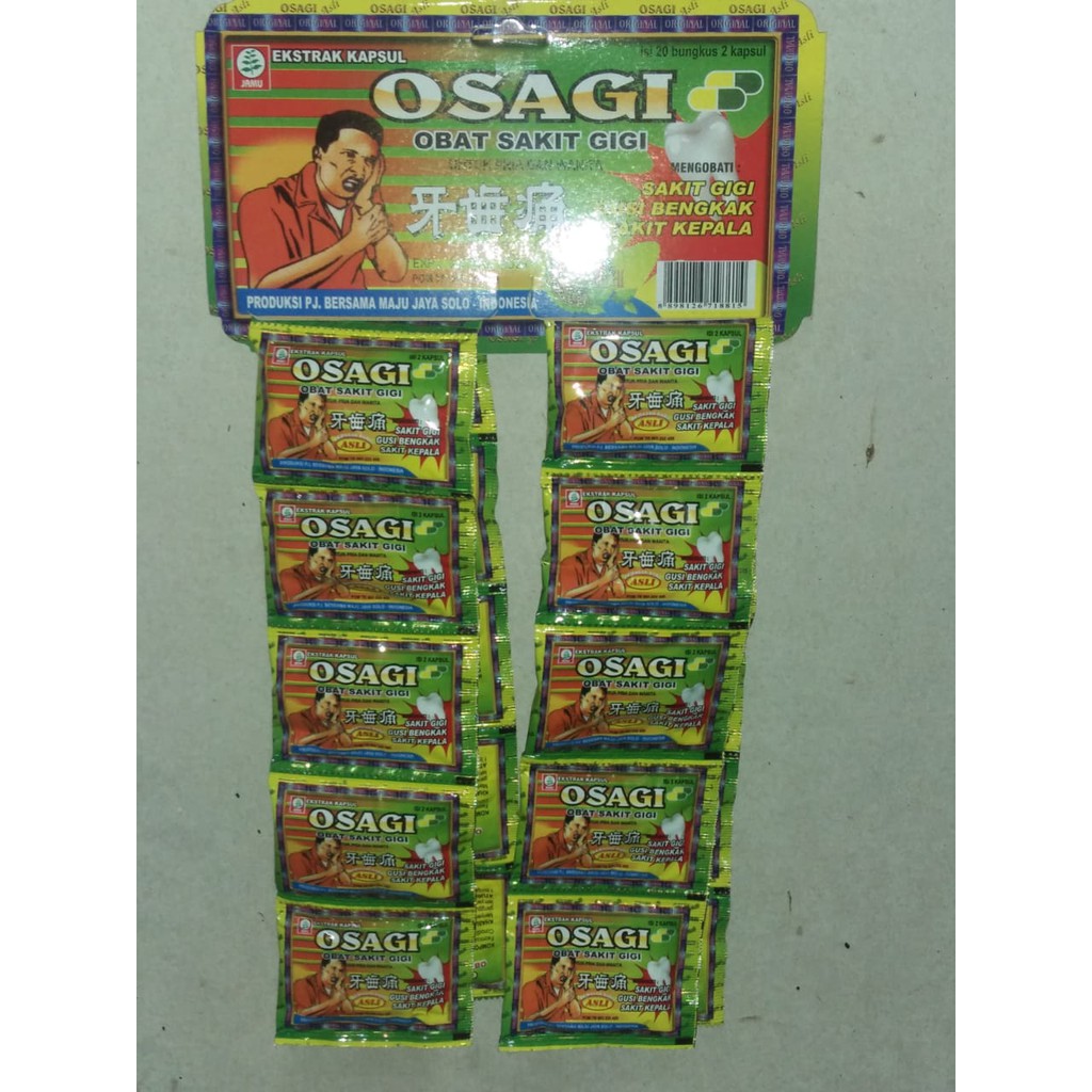 Jual Paket 40 Hanger Kapsul Sakit Gigi Osagi Original | Shopee Indonesia