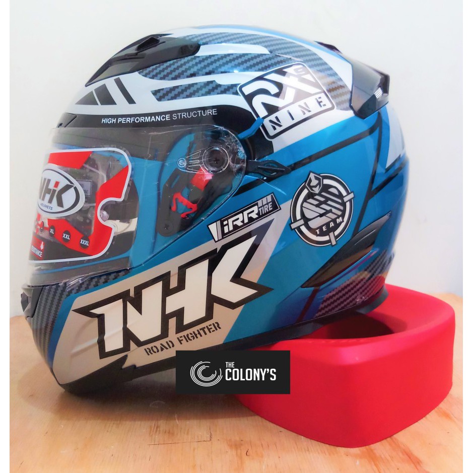 Jual HELM NHK RX9 RACER BLUE MET SILVER DOUBLE VISOR | Shopee Indonesia