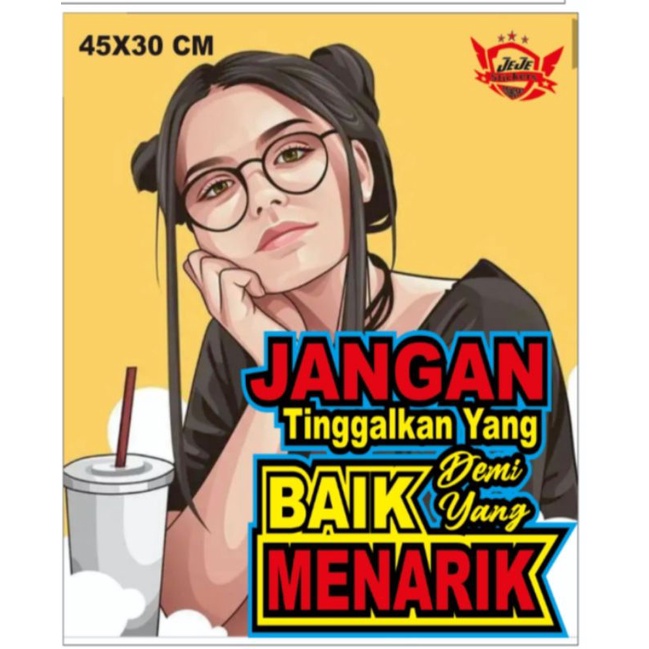 Jual STICKER PRINTING GAMBAR DENGAN KATA-KATA UNTUK KACA ATAU PINTU ...