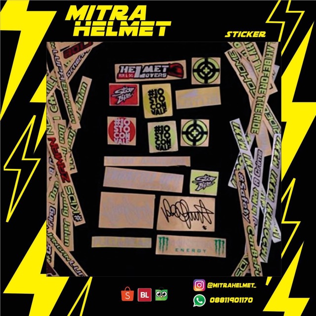 Jual sticker helm cutting sticker | Shopee Indonesia