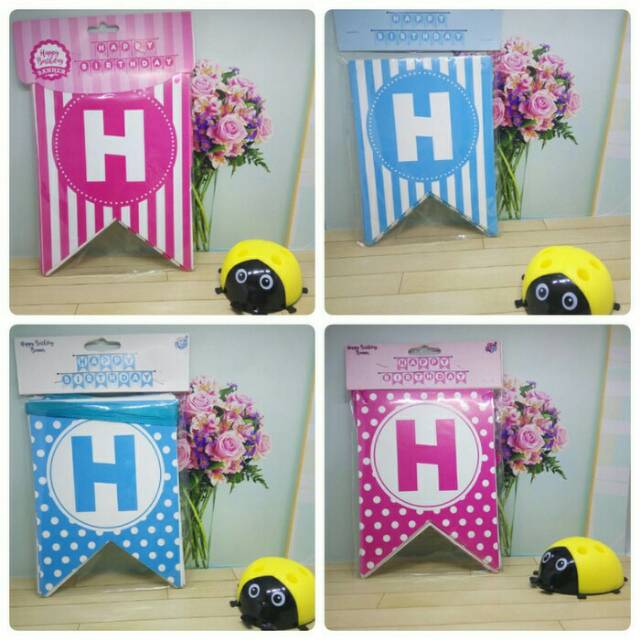 Jual MURAH!!! Banner Gantung Tulisan HAPPY BIRTHDAY Segi Lima | Shopee ...