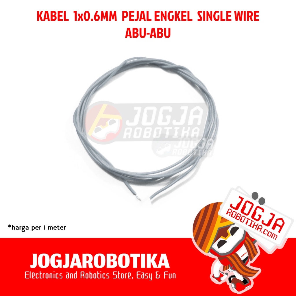Jual Kabel 1x0.6mm 0.6mm 0.6 mm kabel Engkel Pejal Single Wire - Merah ...
