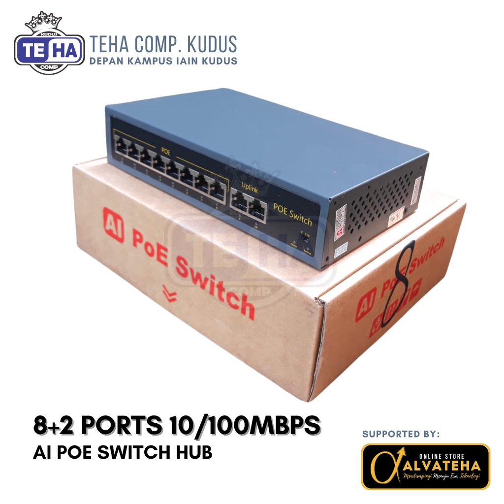 Jual Switch POE 8 Port POE Switch 8 2PORTS 10 100MBPS Switch Hub POE ...