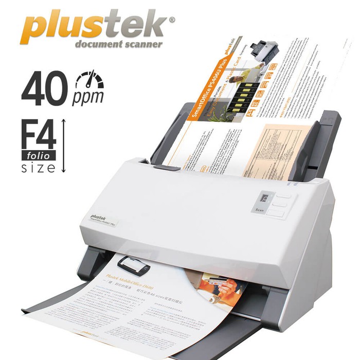 Jual SCANNER PLUSTEK SMARTOFFICE PS406U PLUS (FOLIO/F4 - 40 ppm/ADF ...