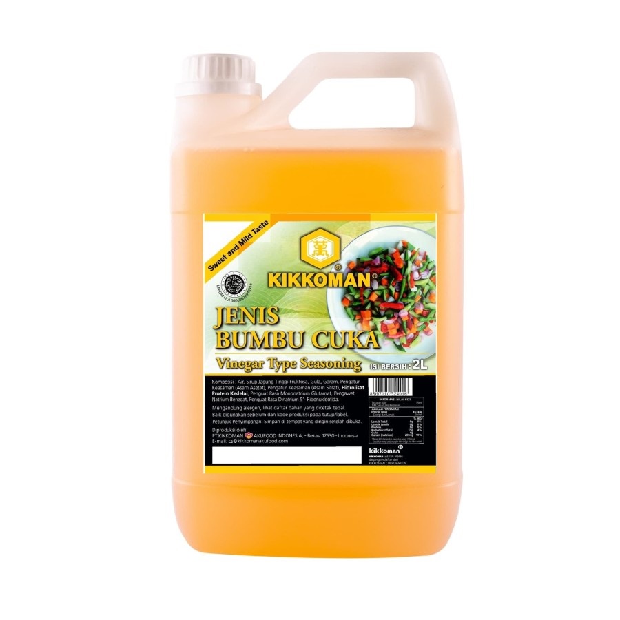 Jual Kikkoman Saus Bumbu Rasa Cuka Vinegar Type Seasoning HALAL 2L / 2 ...