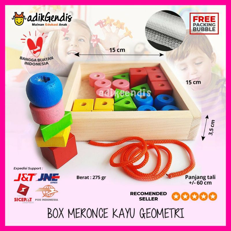 Jual Mainan Edukasi - Meronce Geometri Box | Shopee Indonesia