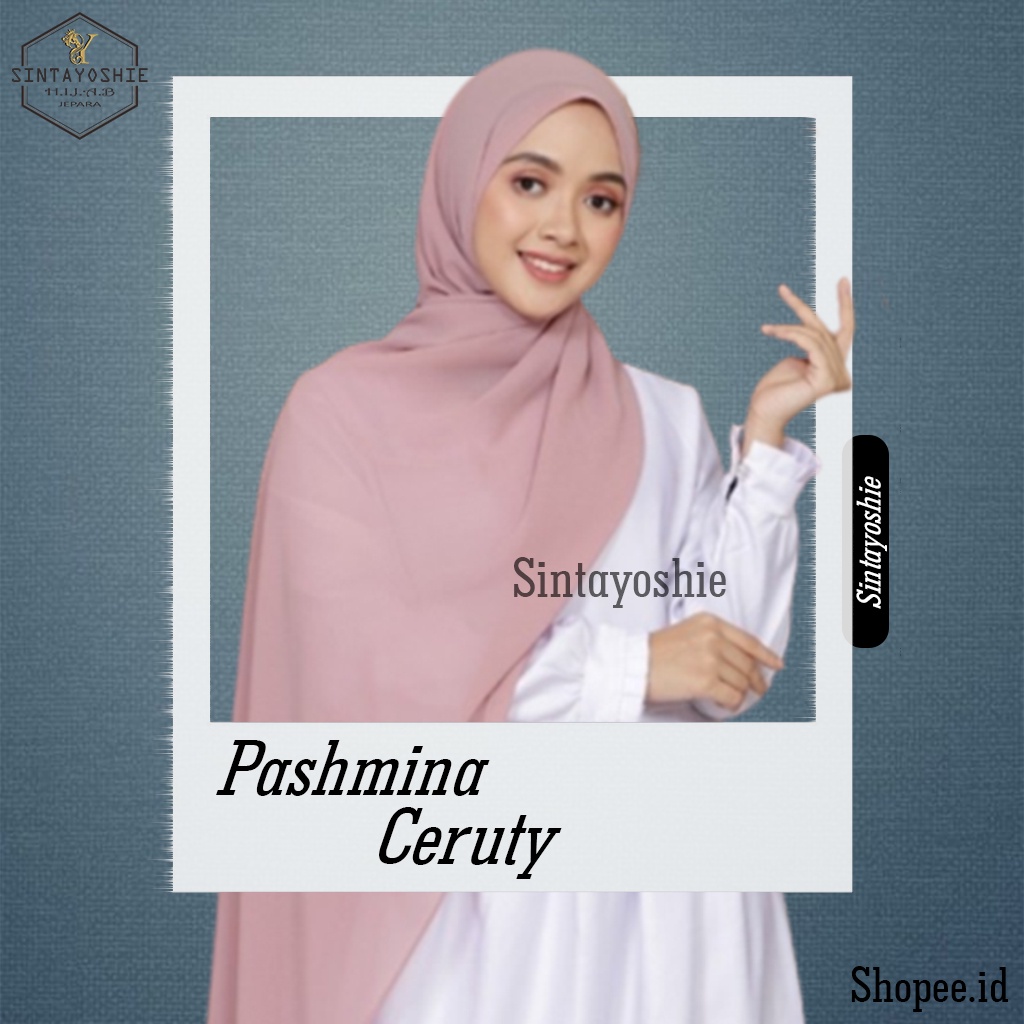 Jual Sintayoshie-Jilbab Pashmina Ceruty Baby Doll Premium 180 x 75 | Shopee Indonesia