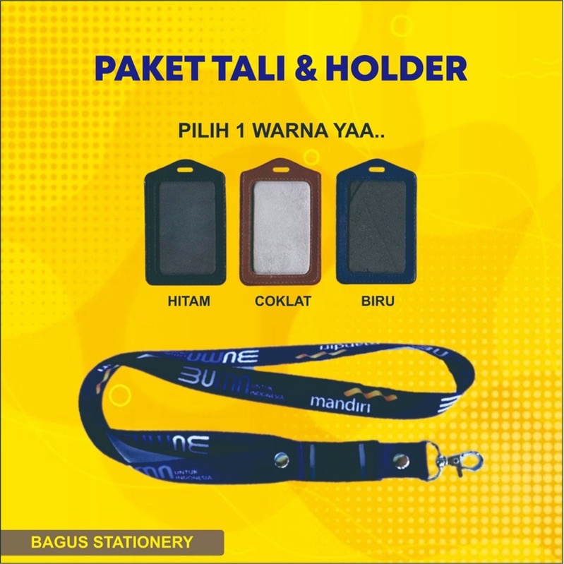 Jual Cetak ID CARD bumn tali Lanyard Print Custom Satuan Nama tag kartu ...