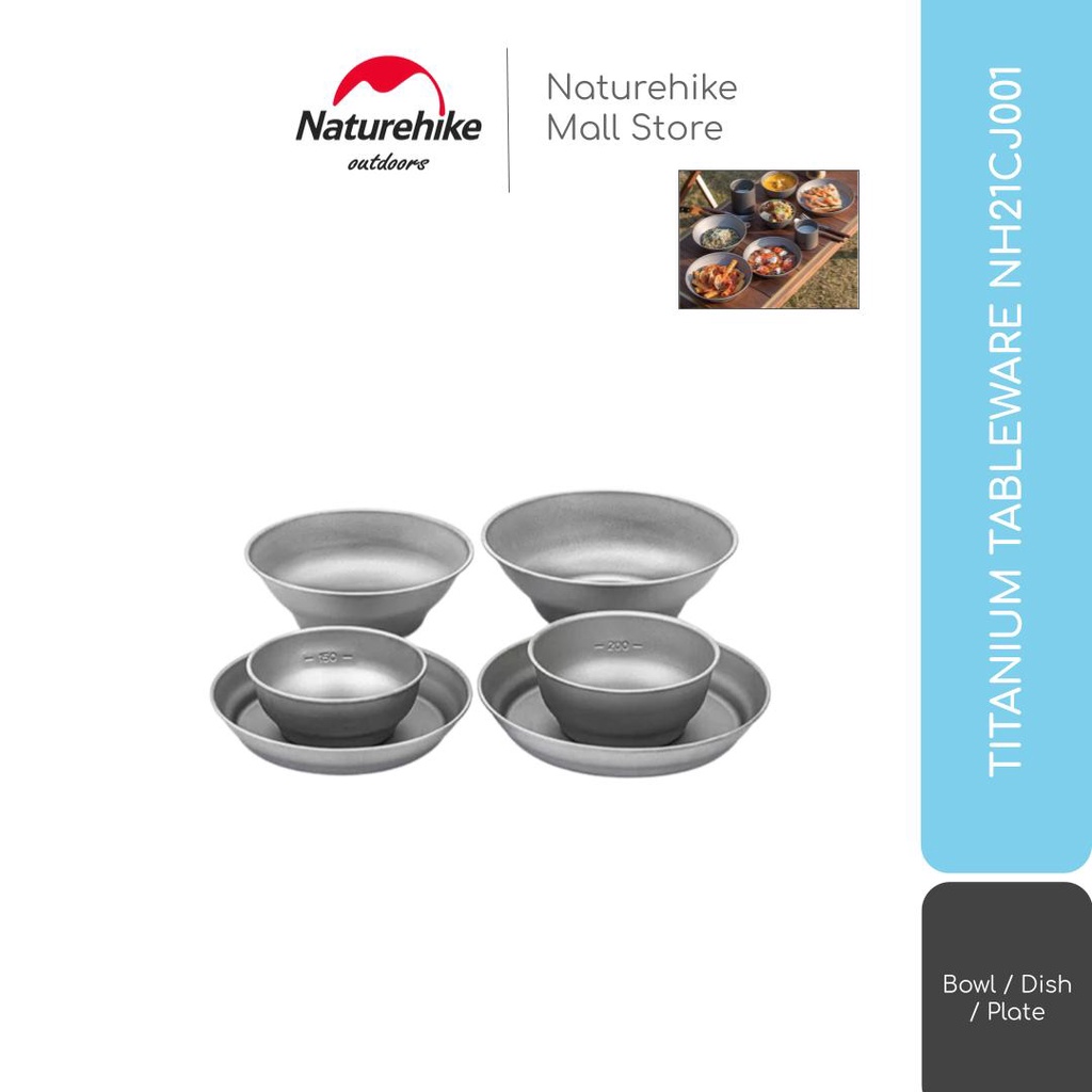 Jual TITANIUM TABLEWARE NATUREHIKE NH21CJ001 MANGKUK PIRING CAMPING ...