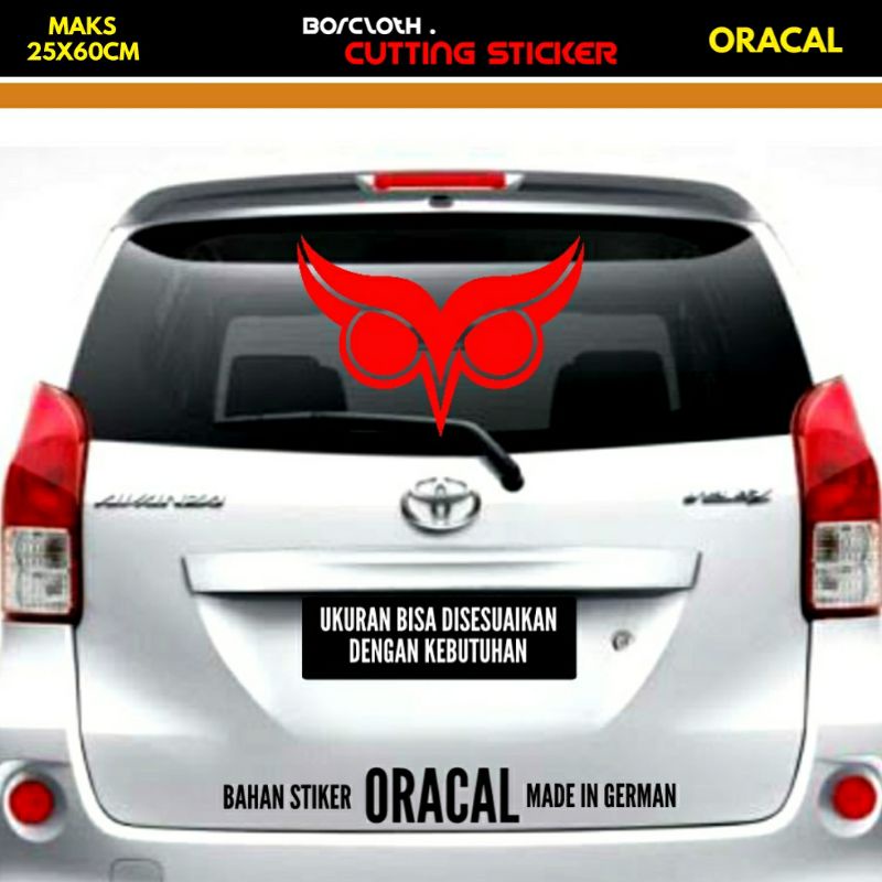 Jual STICKER MOBIL MATA BURUNG HANTU CUTTING CUSTOM ORACAL MADE IN ...