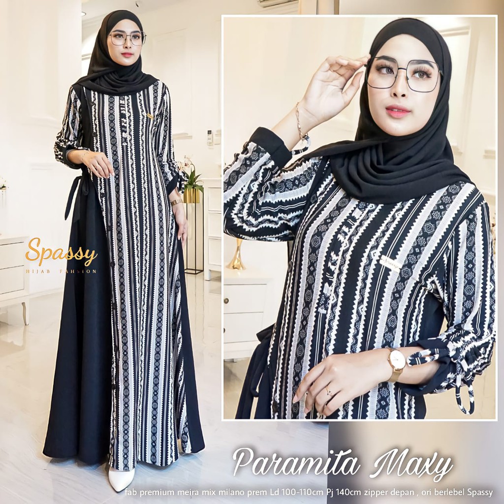 Jual Paramita Maxy Dress Premium Miera mix Milano Original Spassy | Shopee Indonesia
