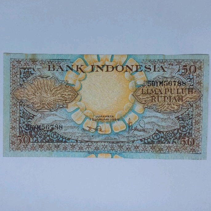 Jual Uang Kuno 50 Rupiah 1959 / 50 Rupiah seri Bunga. | Shopee Indonesia