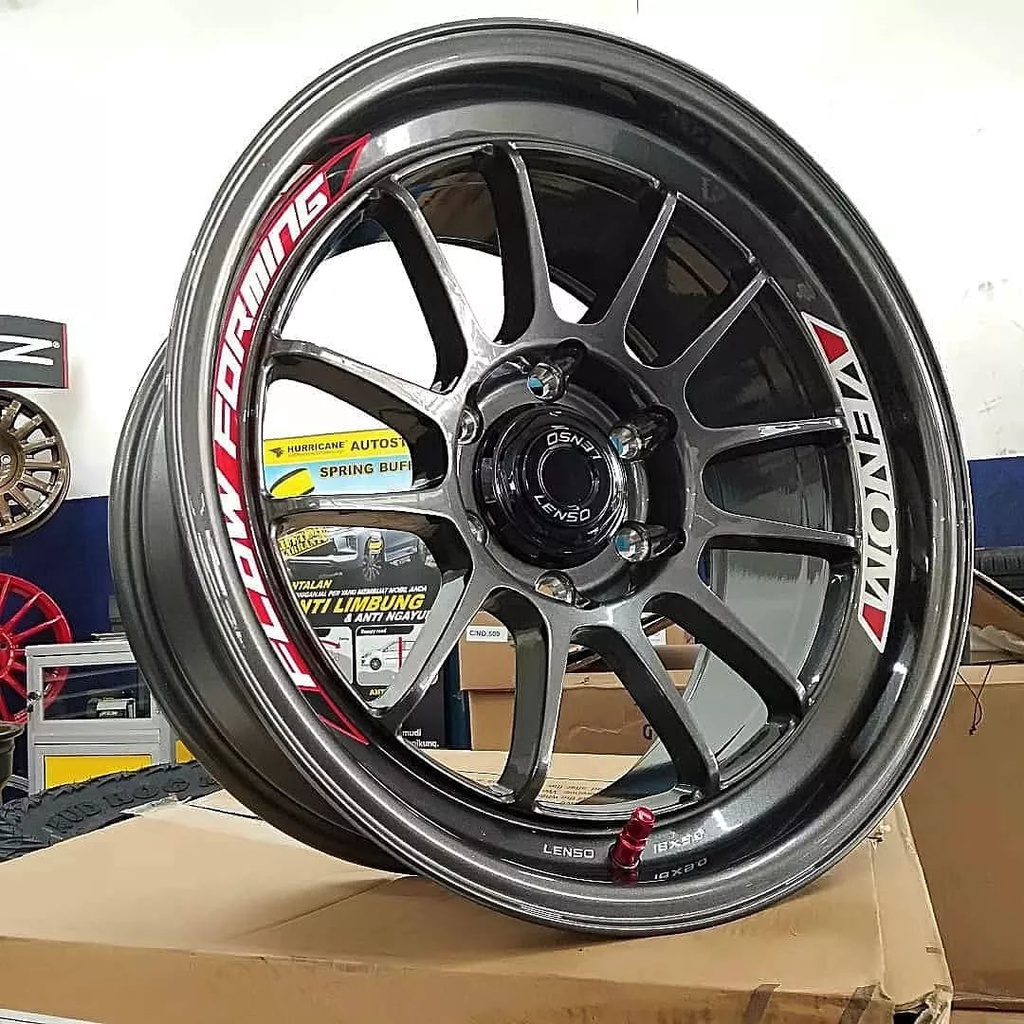 Jual velg mobil fortuner,pajero R18 LENSO VENOM 5 baut 6x139,7 HYPER DARK | Shopee Indonesia
