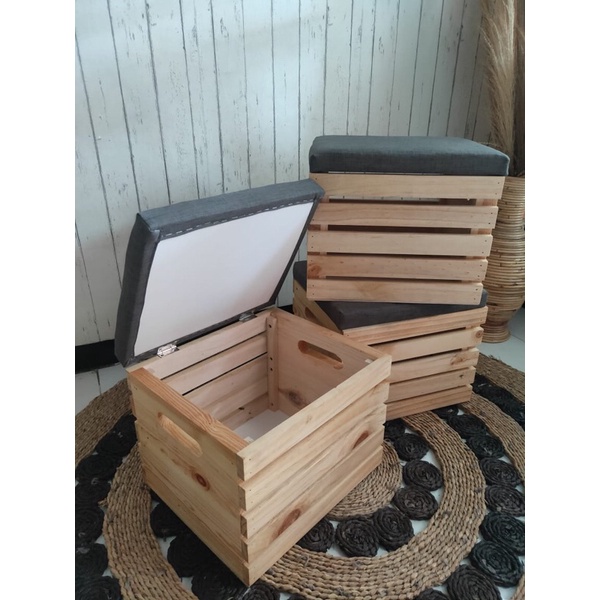 Jual Storage Box Kayu dan Sofa Minimalis Ukuran Tinggi 30cm | Shopee ...