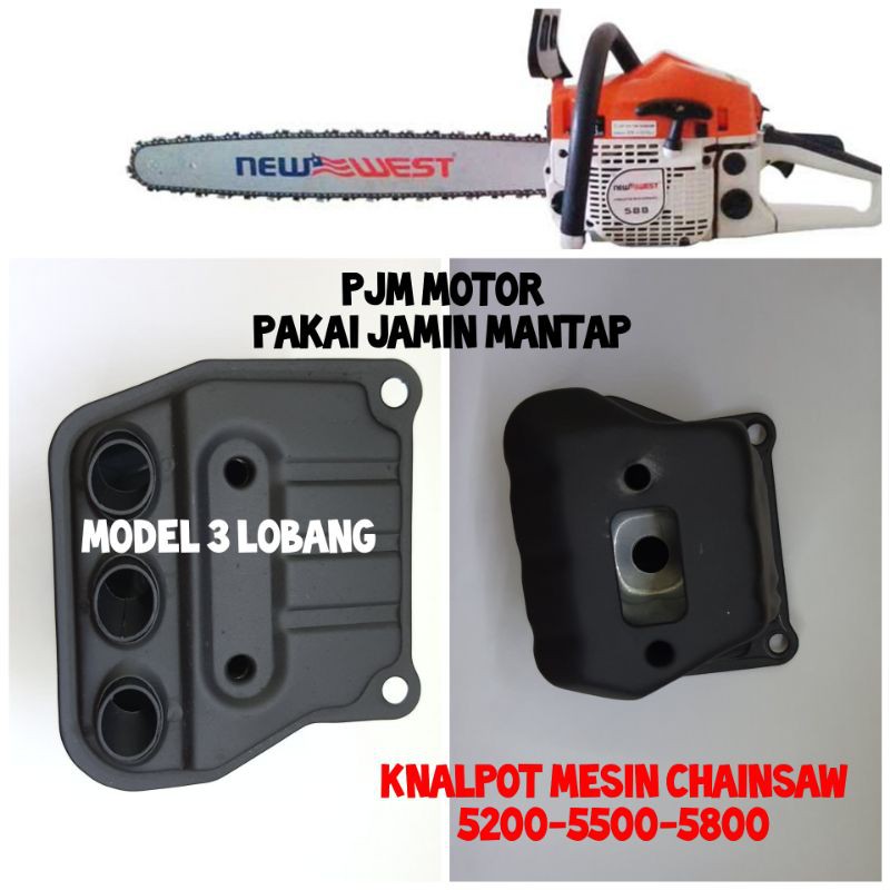 Jual MUFFLER SILENCER KNALPOT MESIN CHAINSAW SENSO SINSO MINI 5200 5500 ...