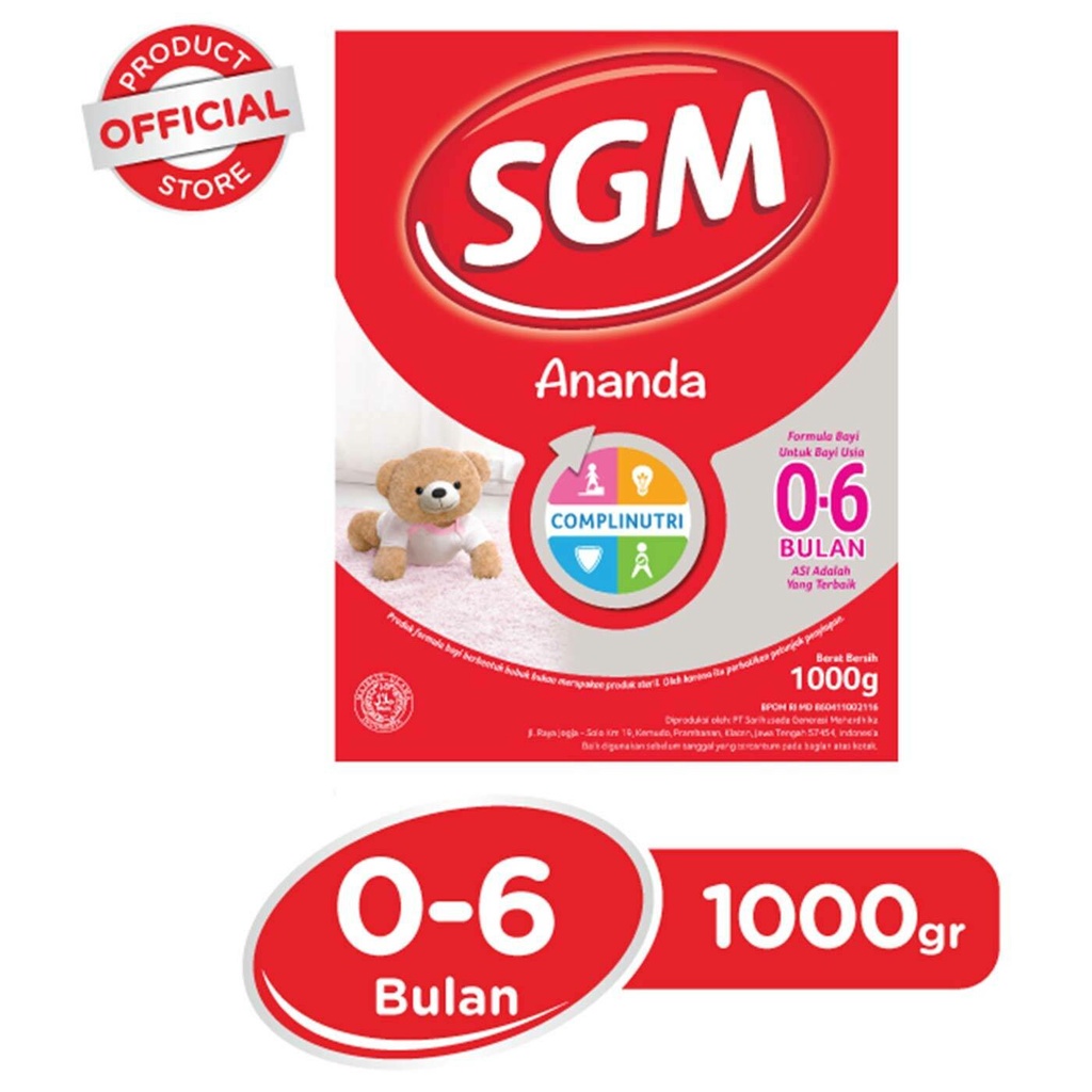 Jual SGM ANANDA TAHAP 1 - TAHAP 2 1000 GR | Shopee Indonesia