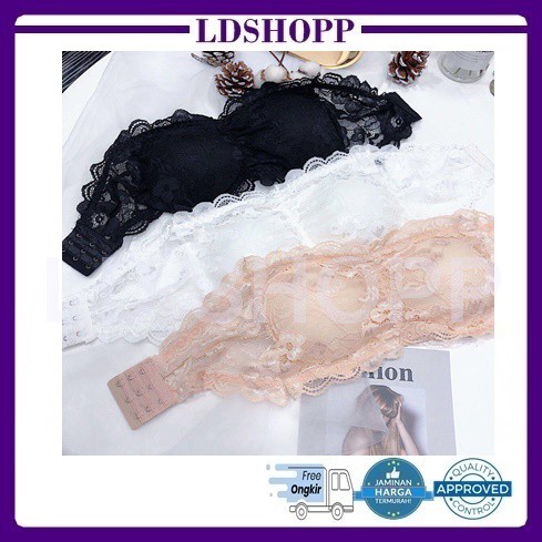 Jual LDS BRA-844 BRA KEMBEN RENDA TANPA TALI BRA BANDEAU DENGAN BUSA ...