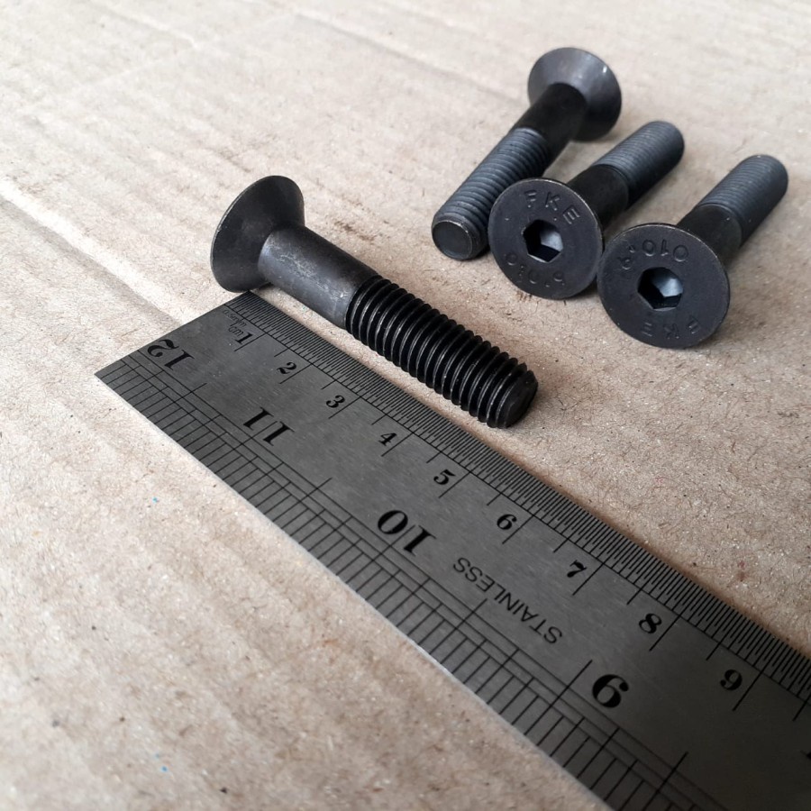 Jual BAUT L M10X50 VERSENG / BAUT M10X50 BAJA COUNTERSUNK M10 X 50 - Tanpa Mur | Shopee Indonesia