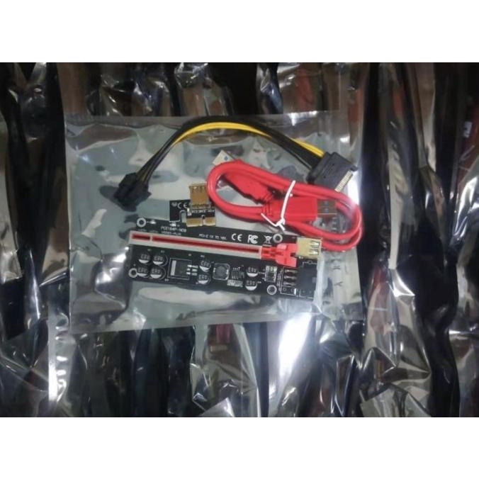 Jual Pcie Riser Vga Mining Raiser Vga 8 Kapasitor V009S Plus Metal | Shopee Indonesia