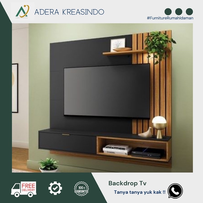 Jual Backdrop Tv / Tv Panel / Rak Tv | Shopee Indonesia