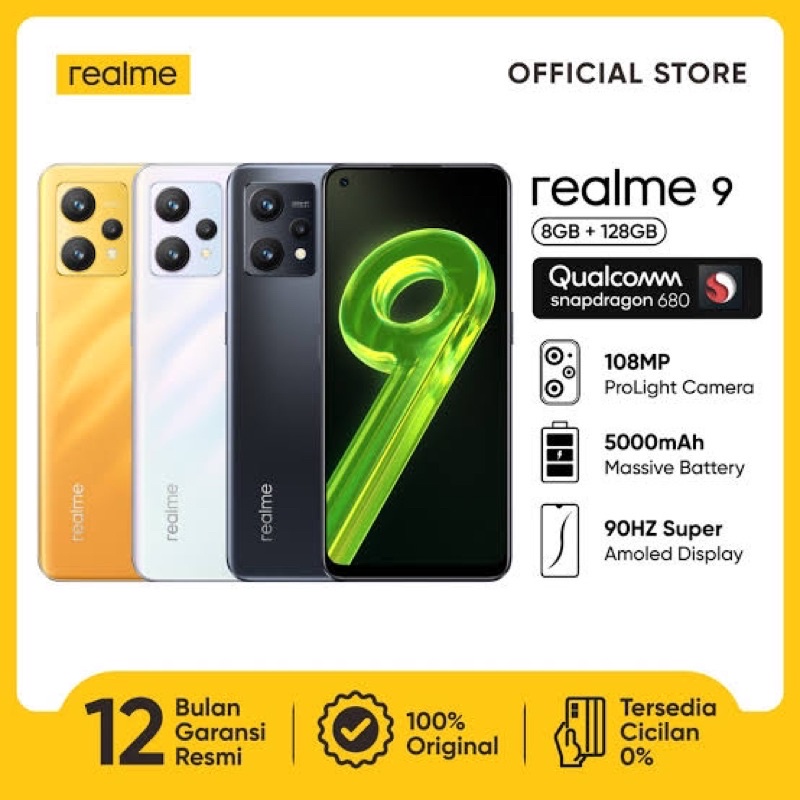 Jual Realme 9 8/128 Baru Garansi 1 Tahun | Shopee Indonesia