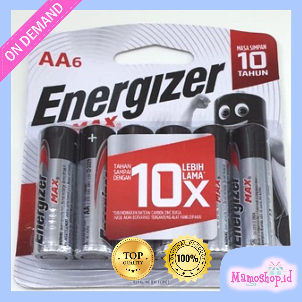 Jual Baterai Energizer Max AA A2 / AAA A3 isi 6 pcs | Shopee Indonesia