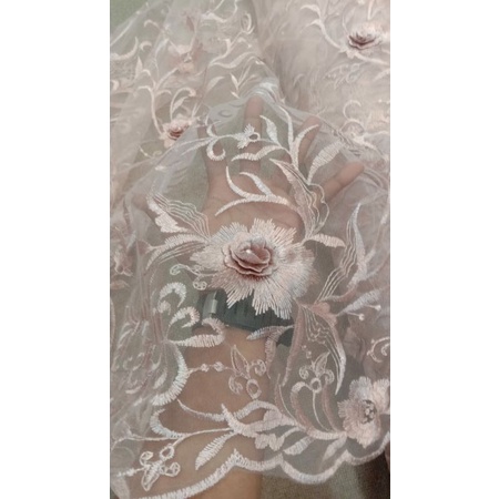 Jual Kain tile bunga timbul/tile 3d/non geliter | Shopee Indonesia