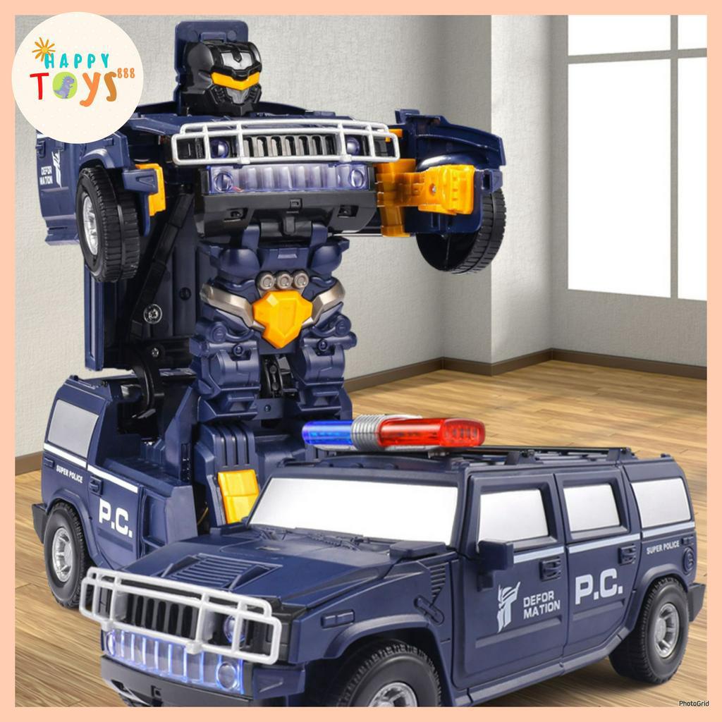 Jual HAPPYTOYS.888 #B74 MAINAN MOBIL POLICE ROBOT / MOBIL ROBOT POLISI ...
