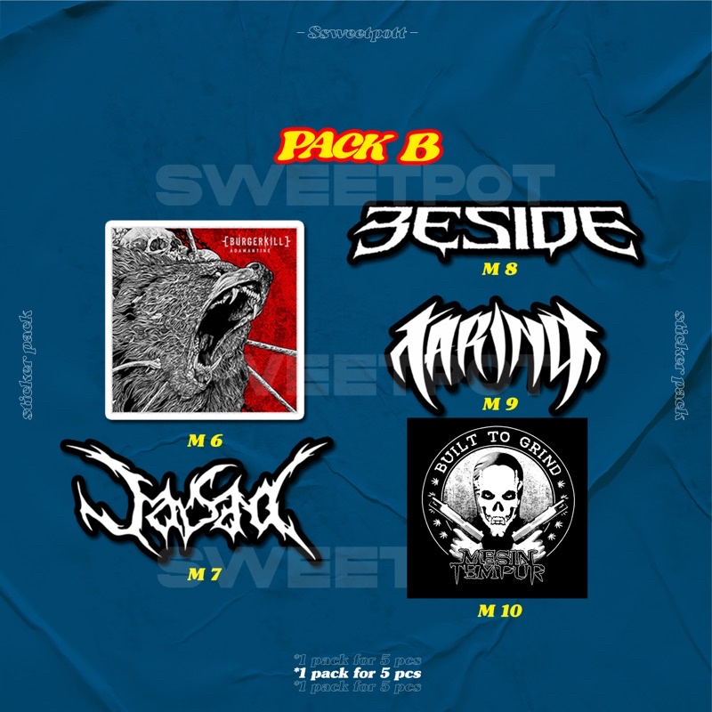 Jual (BISA COD) STICKER PACK [INDONESIAN METAL BAND EDITION] / STICKER ...