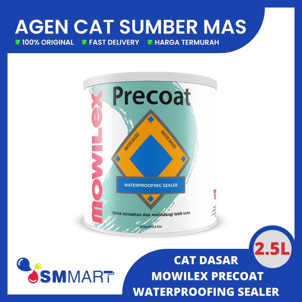 Jual MOWILEX PRECOAT WATER PROOFING WALL SEALER WPS CAT DASAR ANTI AIR ...