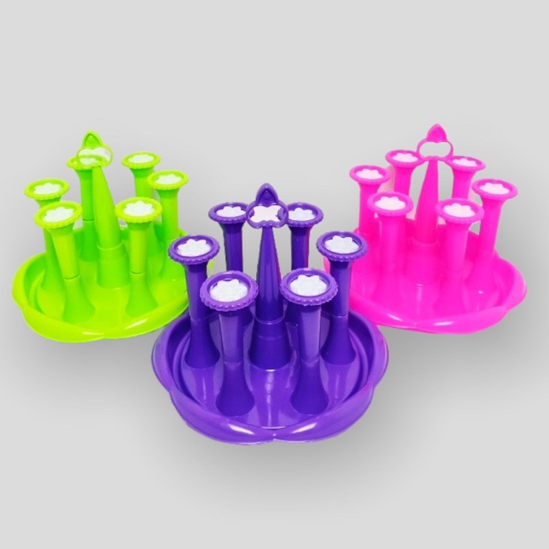 Jual TEMPAT GELAS BERDIRI ISI 6 / GLASS / GELAS STAND / RAK GELAS PLASTIK WARNA | Shopee Indonesia