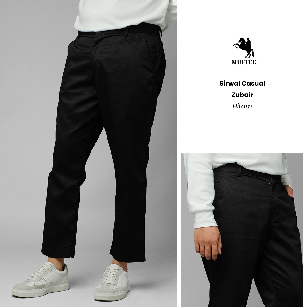 Jual Muftee Zubair Celana Sirwal Slim Pria Dewasa Casual Warna Navy ...