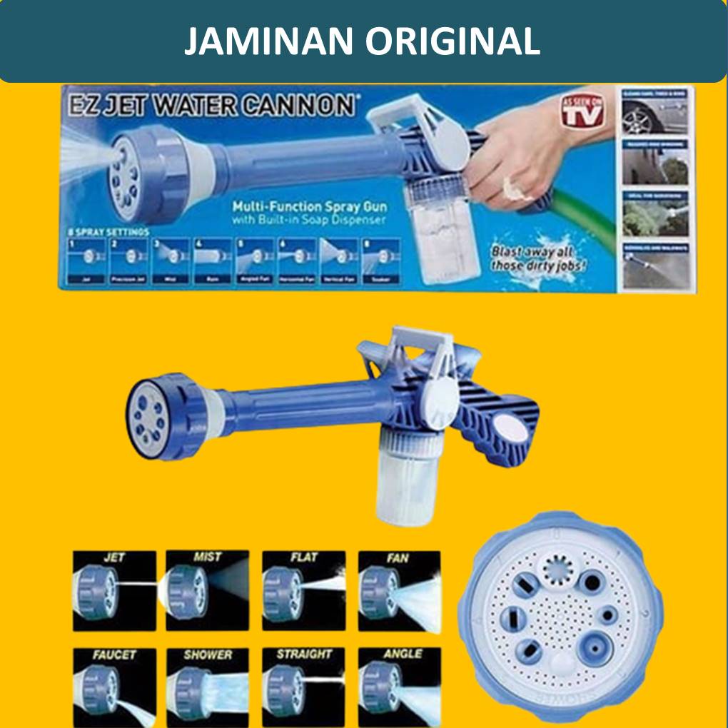 Jual EZ Jet Water Canon Cannon 8 in 1 Selang Semprotan Turbo Water ...