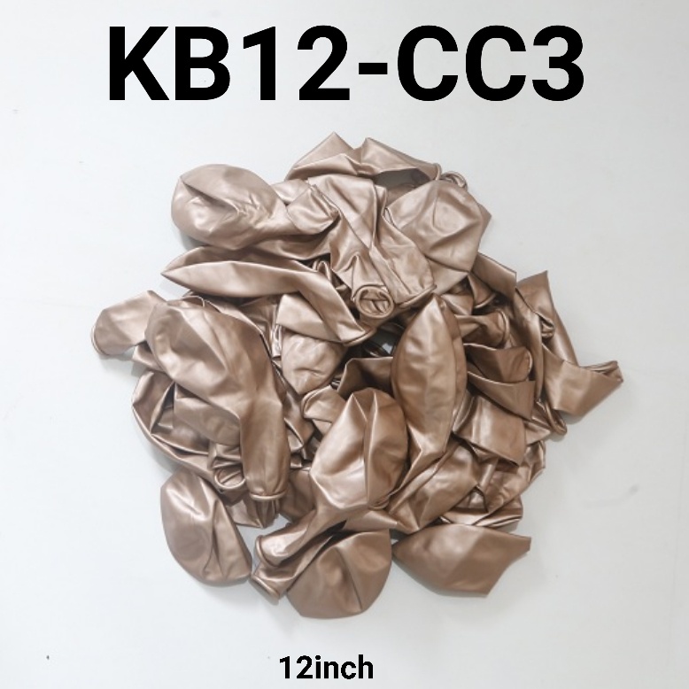 Jual KB12-CC3 Balon latex 12 inch 30 cm krom chrome tebal coklat choco ...