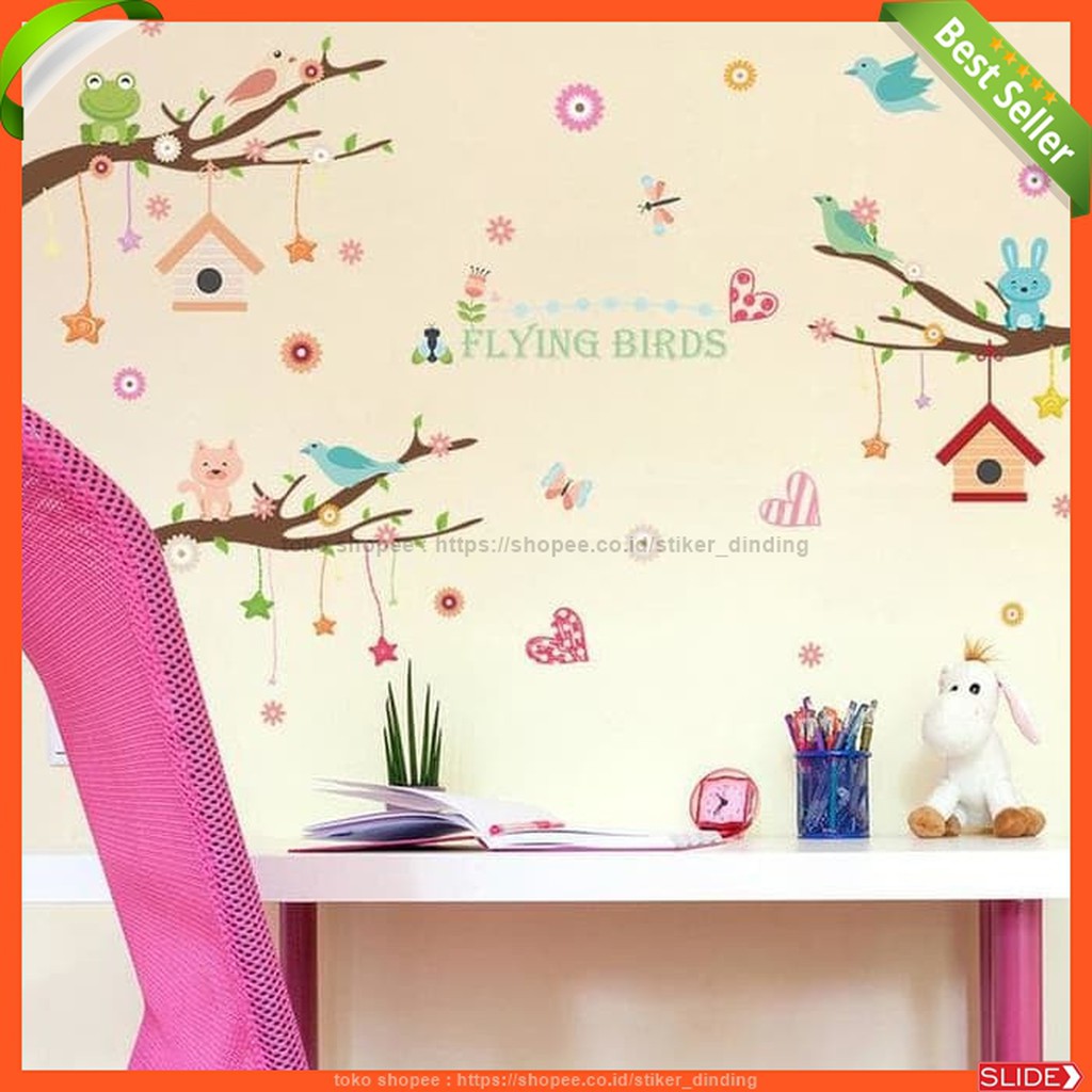 Jual STIKER DINDING WALLSTICKER WALL STICKER KAMAR BURUNG BURUNG ...