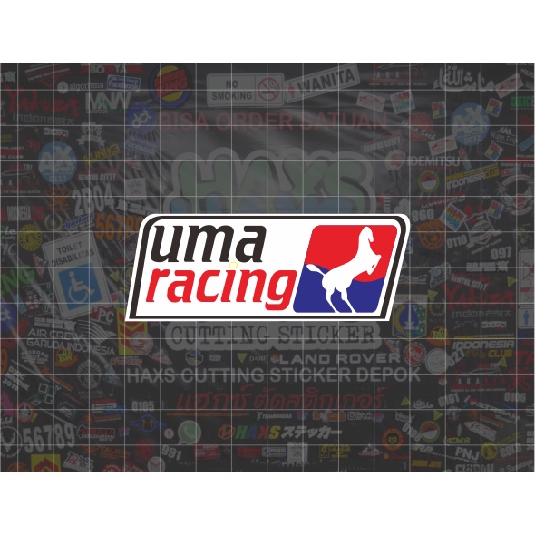 Jual Cutting Sticker Uma Racing Ukuran 8 Cm Untuk Motor Mobil | Shopee ...