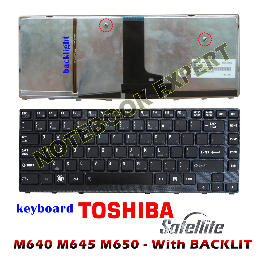 Jual Keyboard Laptop Toshiba Satellite M640 M645 M650 Series With ...