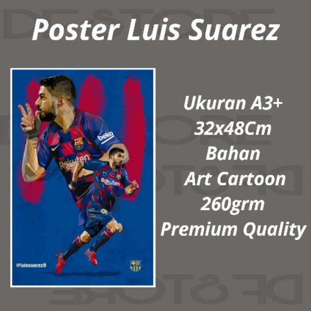 Jual Poster Barcelona Luis Suarez | Shopee Indonesia