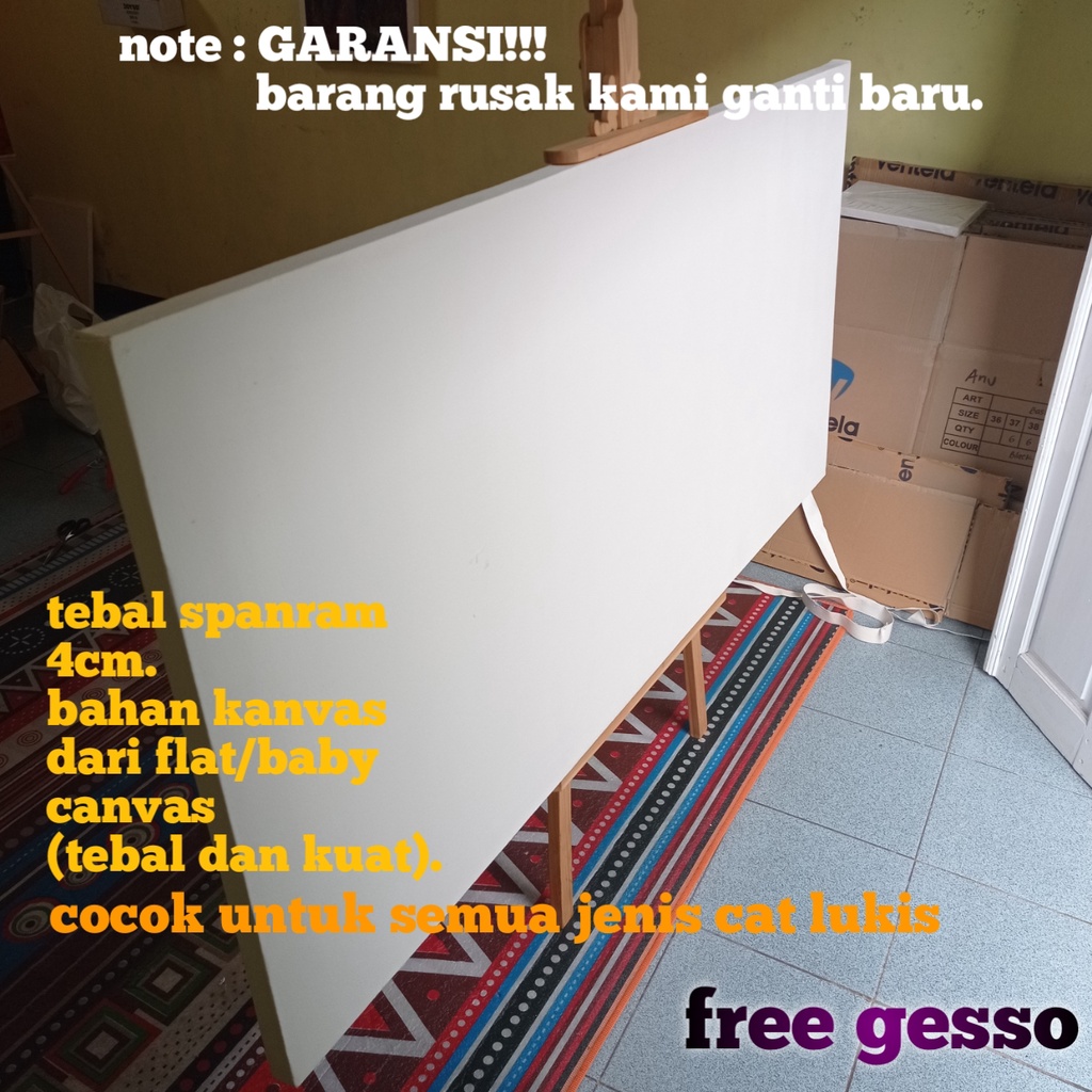 Jual KANVAS LUKIS 60x120CM TEBAL PREMIUM CANVAS SENI LUKISAN JUMBO ...