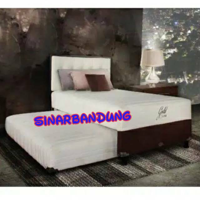 Jual KASUR TINGKAT SPRINGBED CENTRAL GOLD 2 in 1 POSTURE MATIC TWIN BED ...